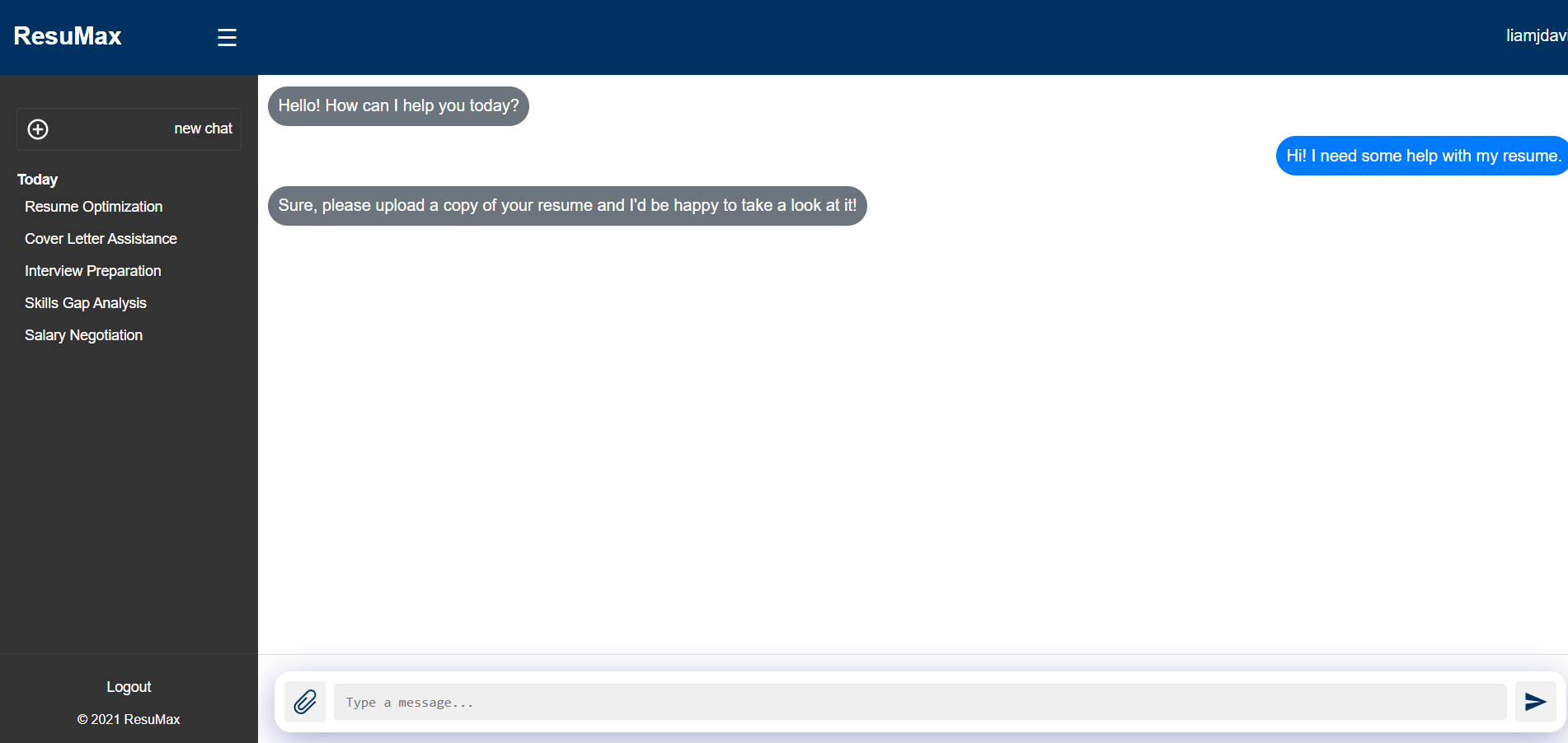 Resumax | Liam Davis